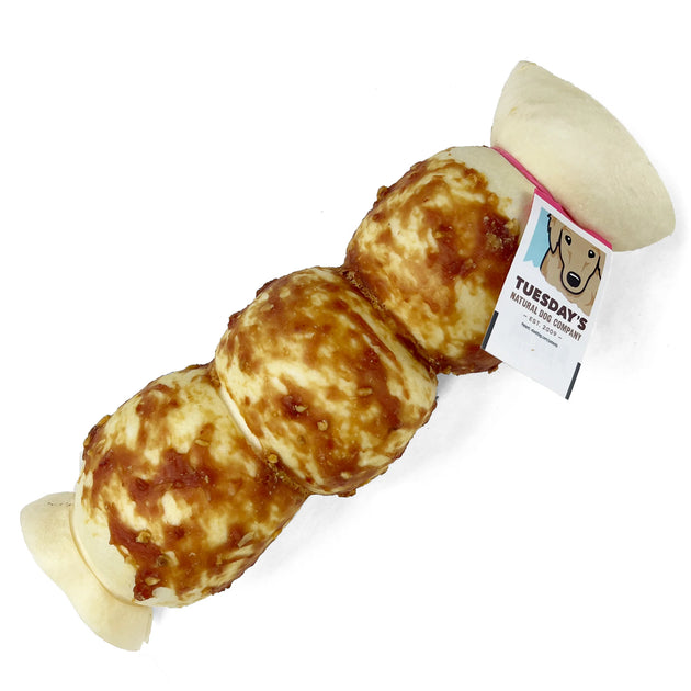 Chicken Wrapped Beef Cheek Rolls LG (10-12") | Abel Pet Supply